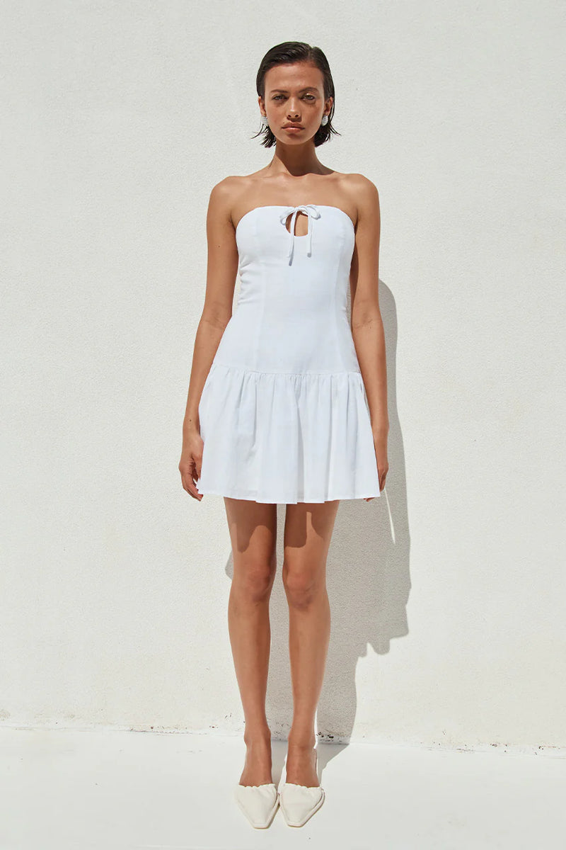 Bronwyn Mini Dress - White – The Society