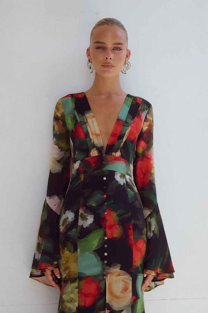 Sari Maxi Dress - Asha Print – The Society